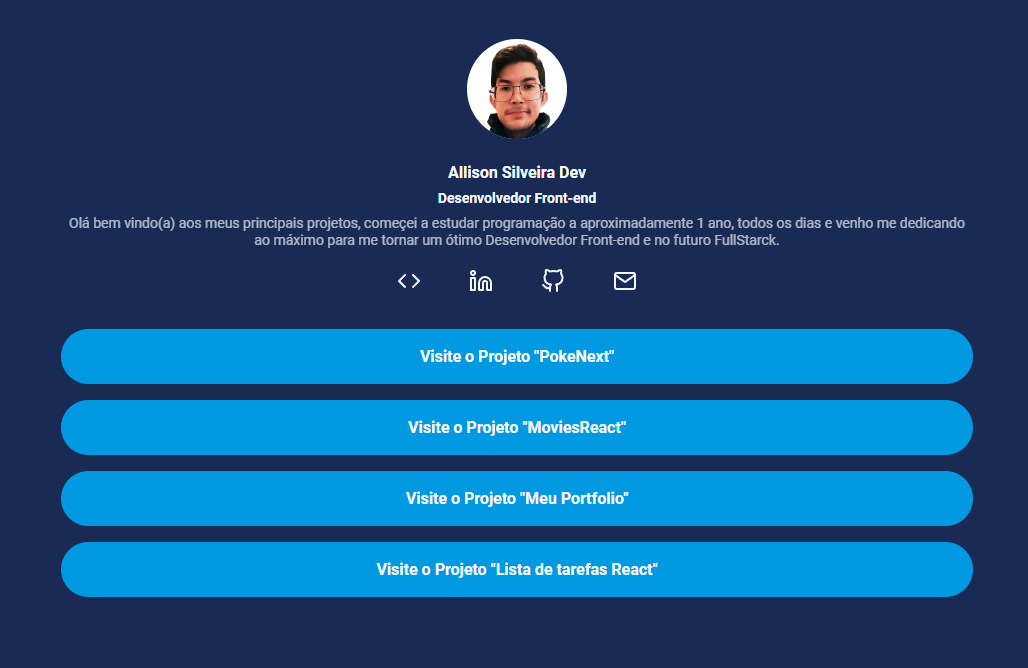 GitHub - AllisonSilveiraDev/LinkTree_Less