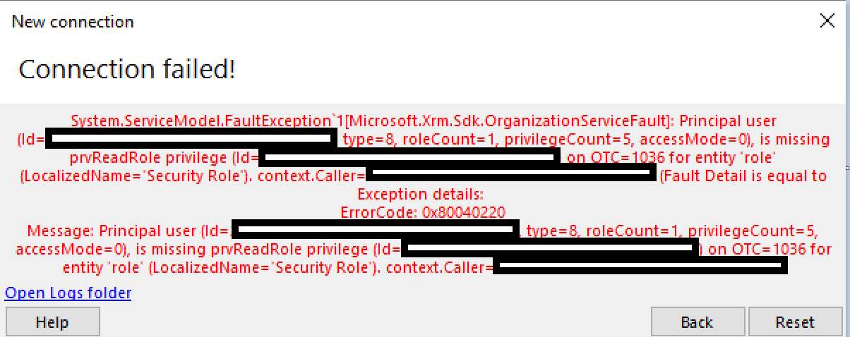 Unable to connect to only one environment · Issue #1149 · MscrmTools/XrmToolBox · GitHub