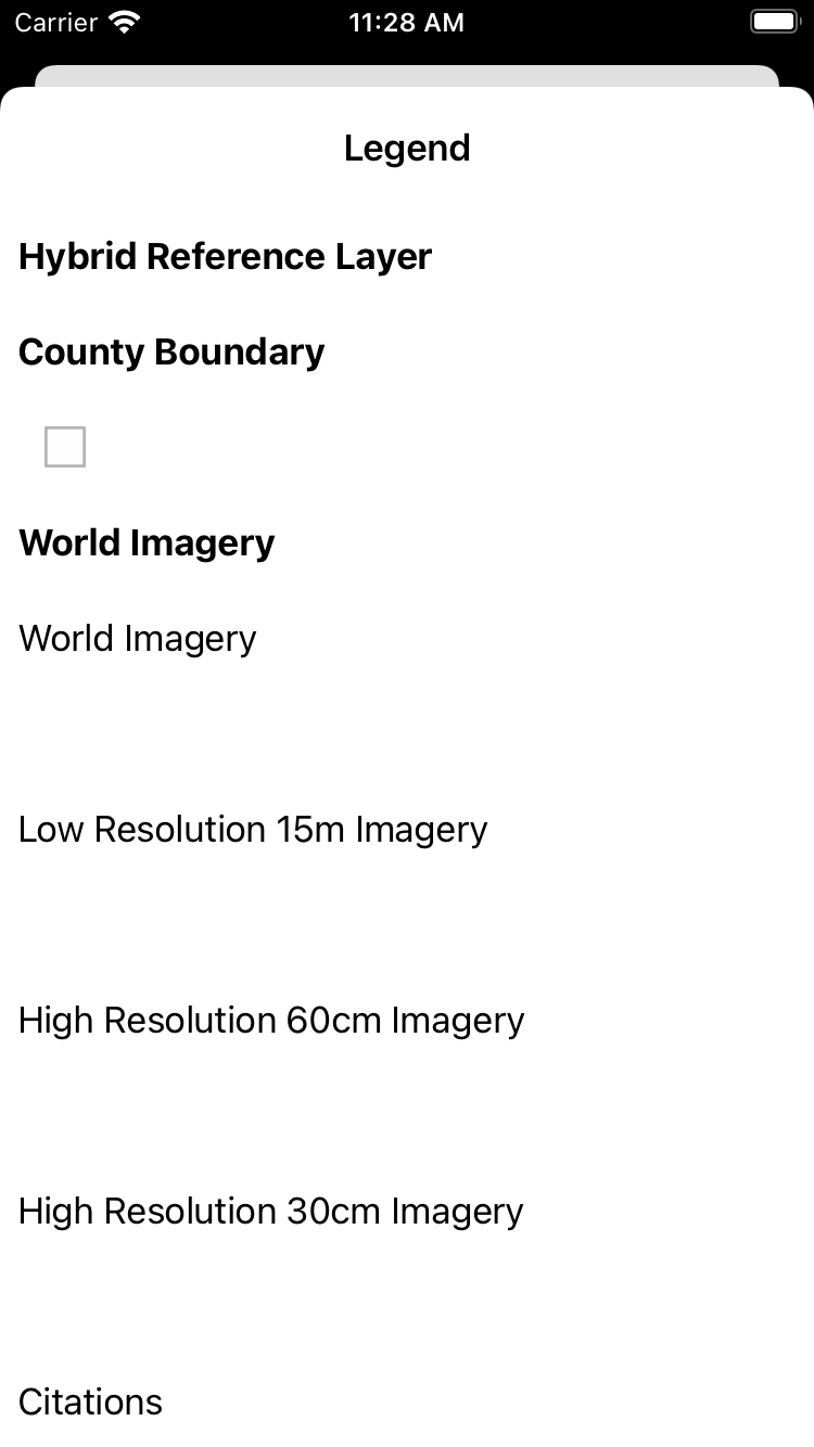 LegendViewController displays imagery and other metadata · Issue #173 · Esri/arcgis-runtime ...