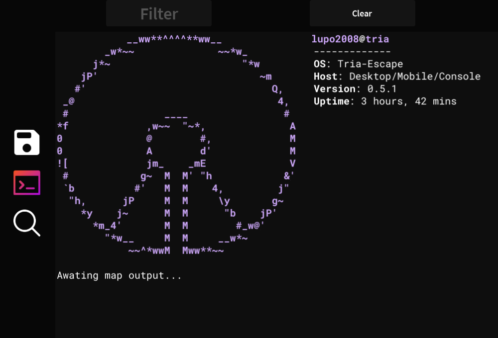 Tria.os console has placeholder text. · Issue #71 · Tria-Studio/Tria-Issues · GitHub