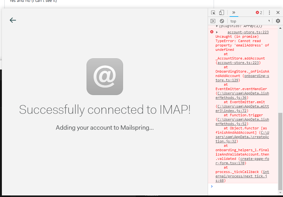 Bug: Adding Imap Mail Account · Issue #1868 · Foundry376/Mailspring · GitHub