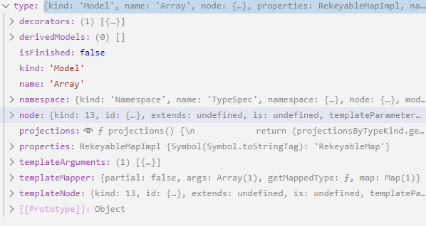 The array type is not recognized correctly in template model · Issue #2372 · microsoft/typespec ...