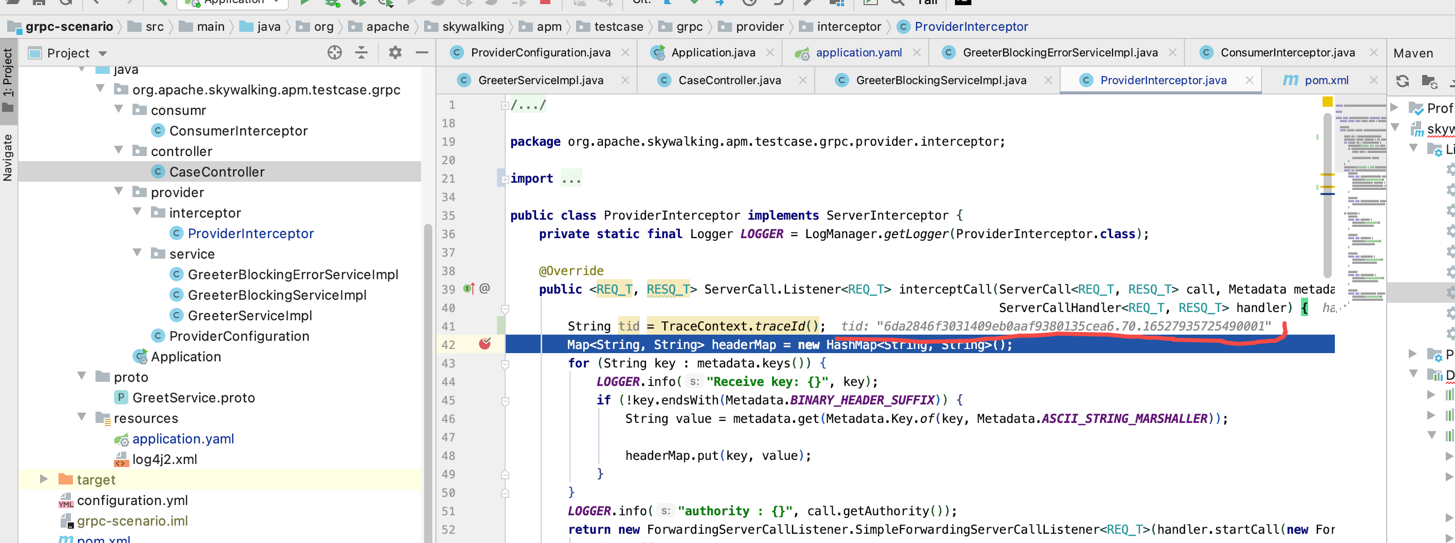 [Bug] java-agent 8.7+,TraceContext.traceId() can't get traceId in ServerInterceptor · Issue ...