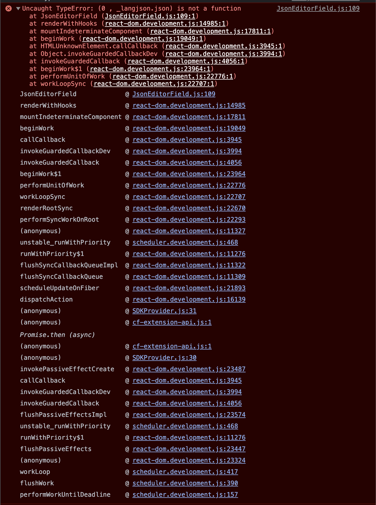 Json Field Error · Issue 1458 · Contentfulfield Editors · Github 