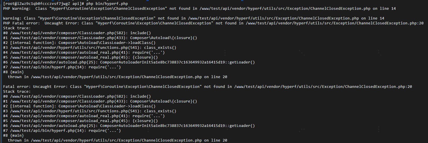 [BUG] composer install 后无法启动。 · Issue #5677 · hyperf/hyperf · GitHub