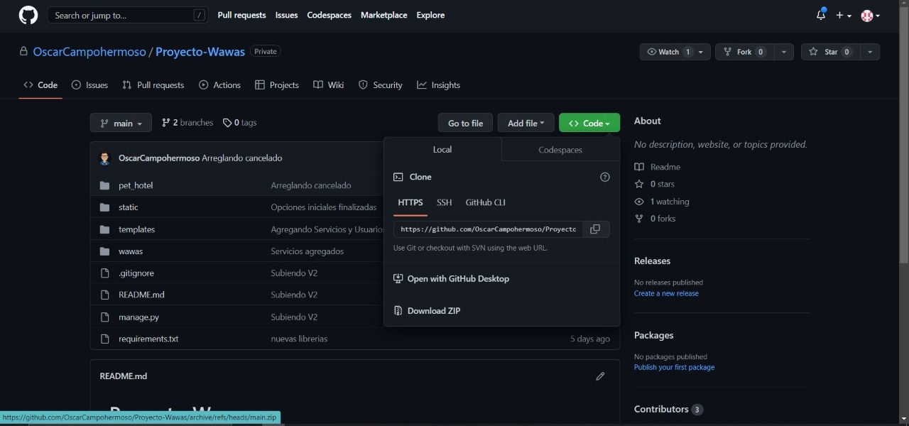 GitHub - OscarCampohermoso/Proyecto-Wawas: Este es un proyecto open source en Django que tiene ...