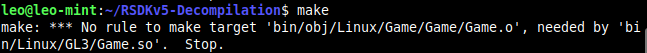 [Solved] [Linux] cannot build in Linux Mint · Issue #59 · RSDKModding/RSDKv5-Decompilation · GitHub