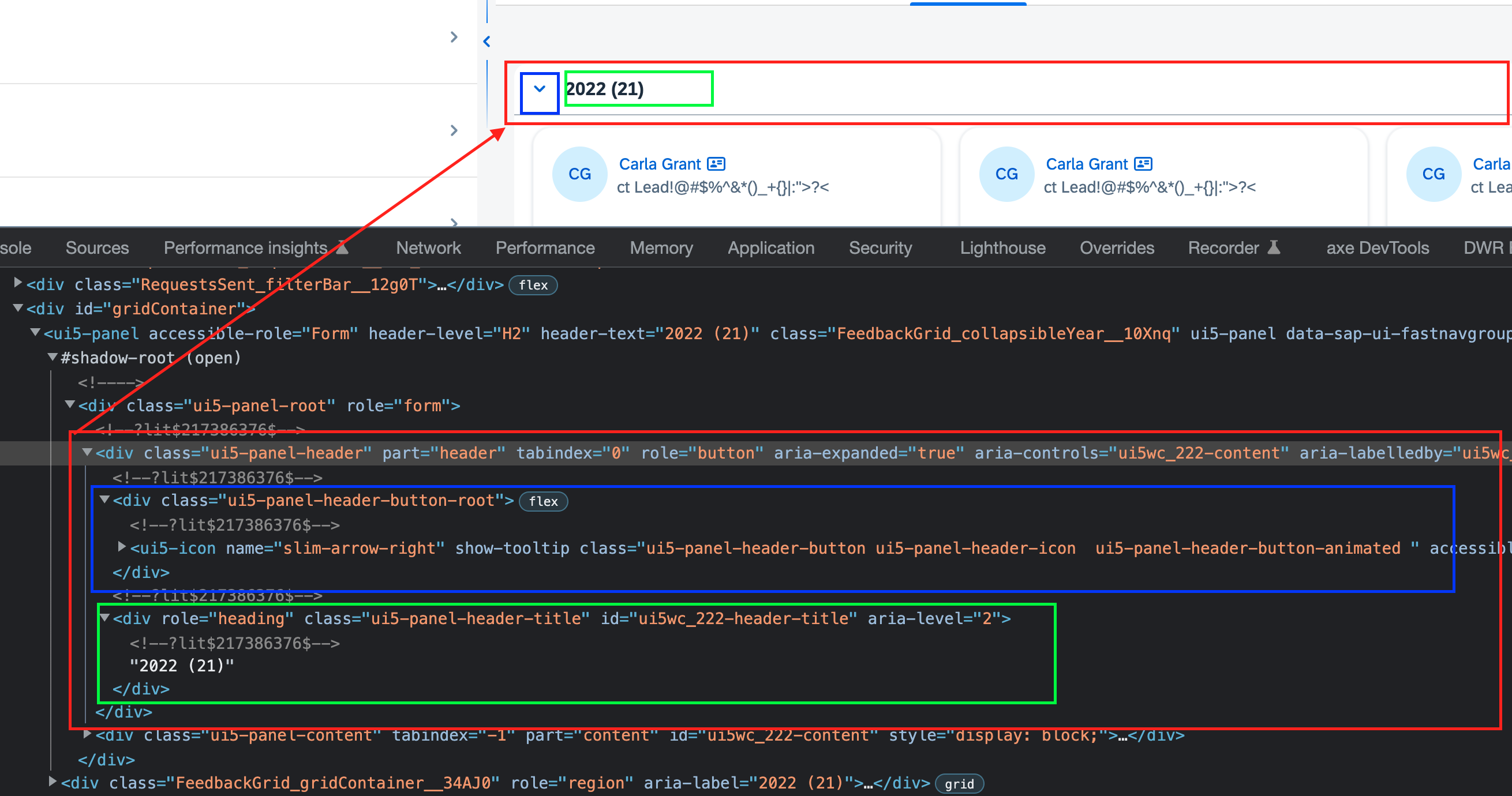 Sfacc Ui5 Panel A11y Issue That Role Button Div Includes Role Heading Div · Issue 5606 · Sap 
