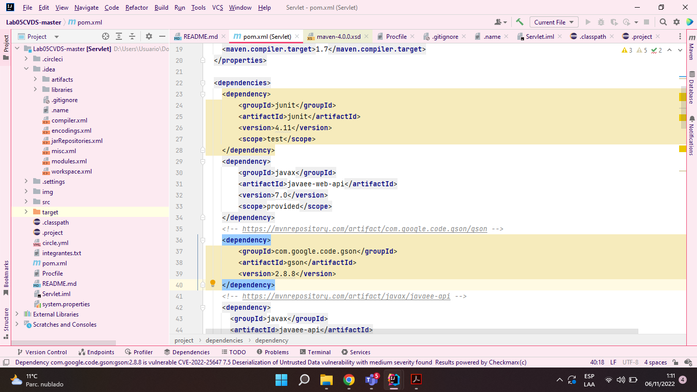 GitHub - Luciernagas/CVDS_Lab05