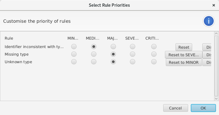 V2 9 Release Candidate 1 Quality Control View Select Rules Priority Window Sizing Issue On