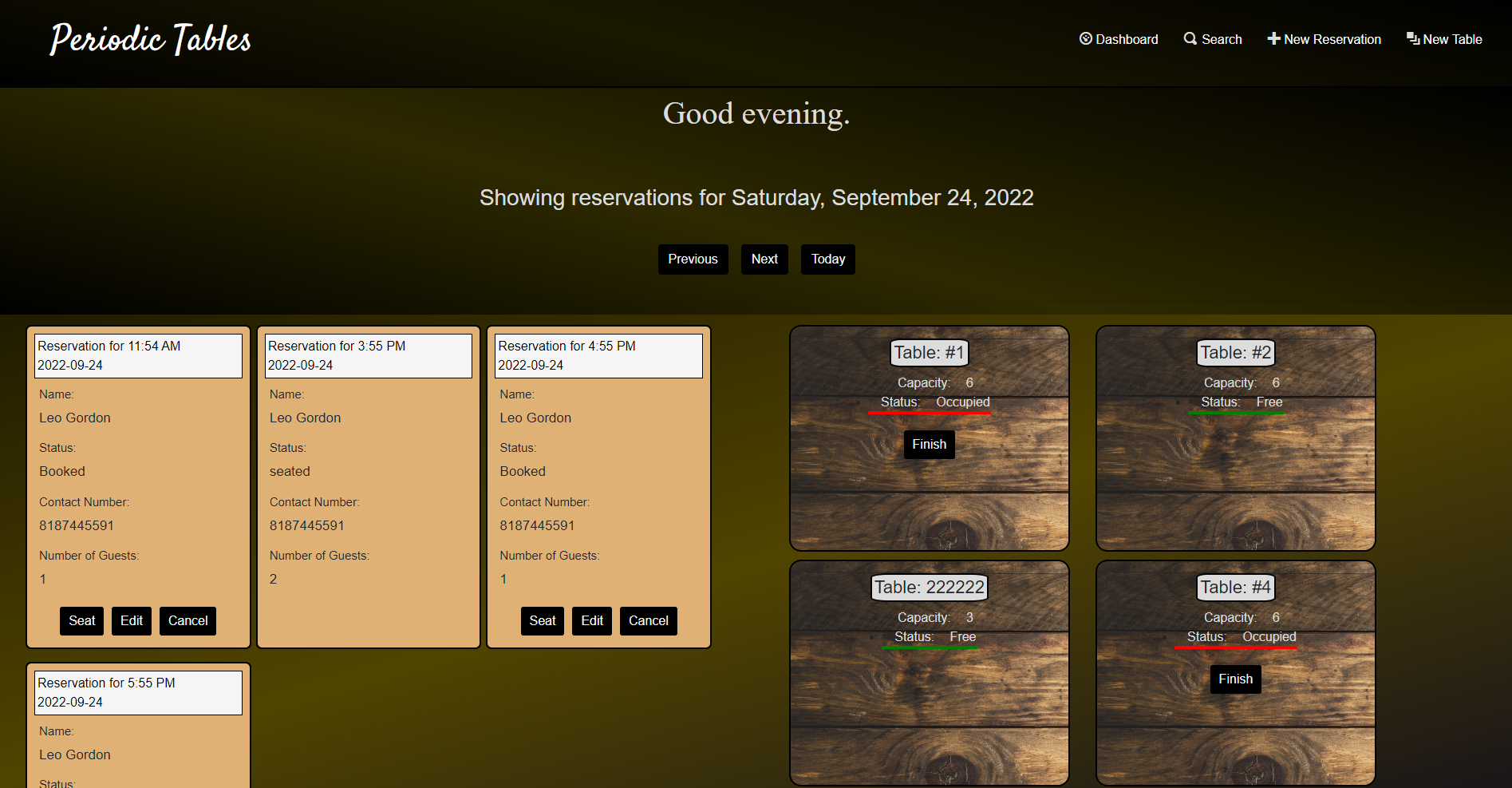 GitHub - LevGordon/Restaurant-Reservation-app: Manage an influx of guests by seating, adding and ...