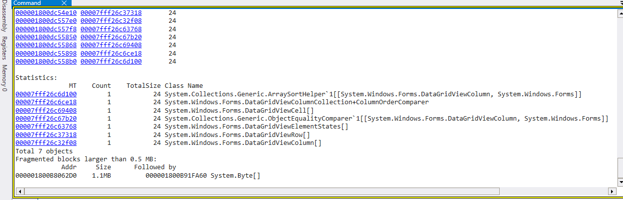 Datagridview And Its Elements Accessible Objects Are Leaking In Memory · Issue 7347 · Dotnet