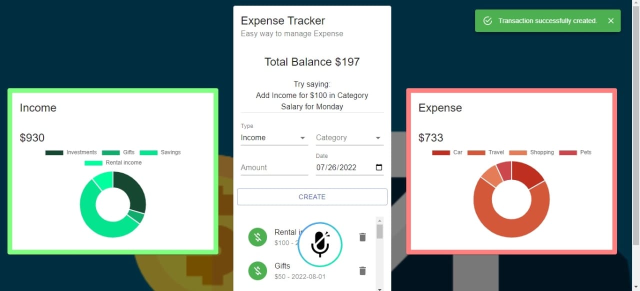 GitHub - diksha661/Track-Expense: Voice Powered React-Application ...