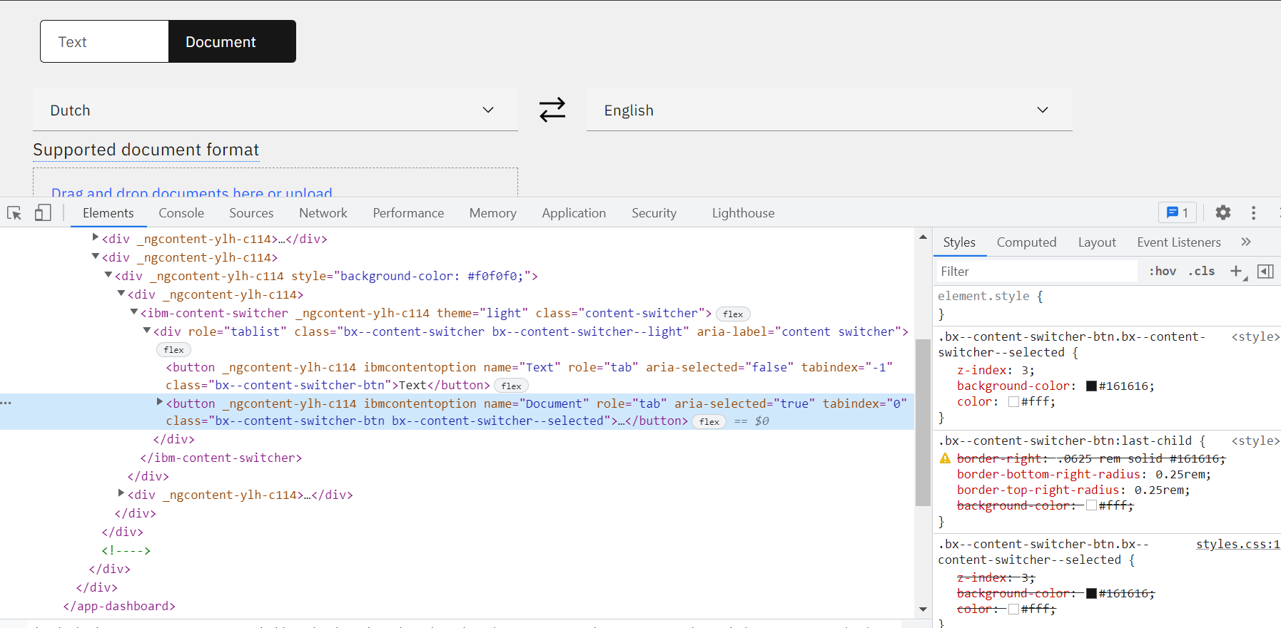 Content switcher tabs not getting displayed in angular 12 · Issue #2084 · carbon-design-system ...