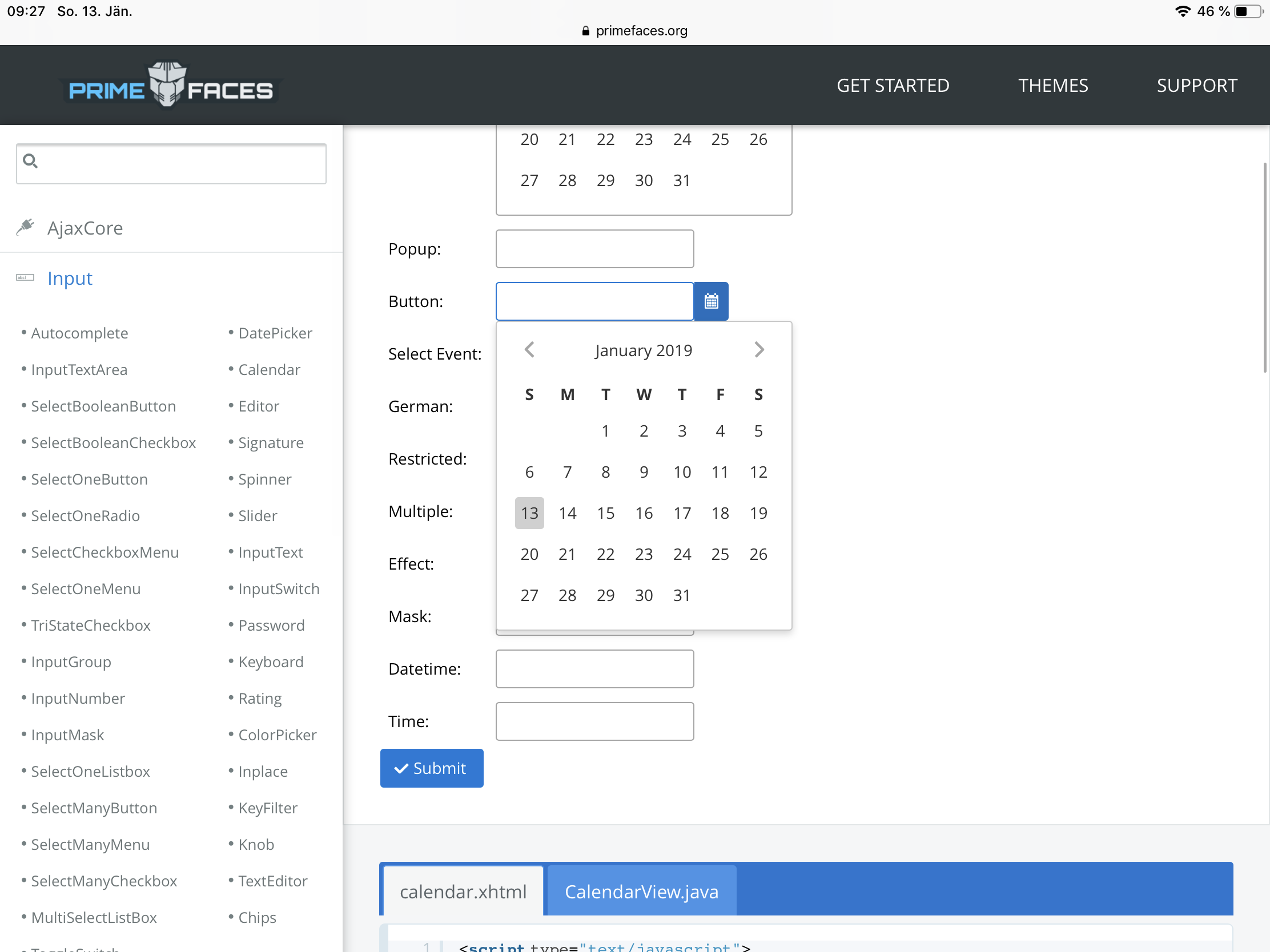 DatePicker: calendar-popup does not work with iOS 12.1.1 (Safari) and Android 8 (Chrome 71 ...