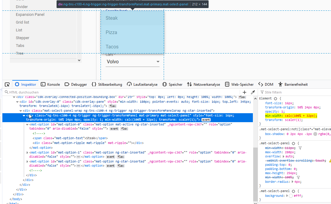 SelectOneMenu: panel changes width after display and after click in scrollbar · Issue #5490 ...