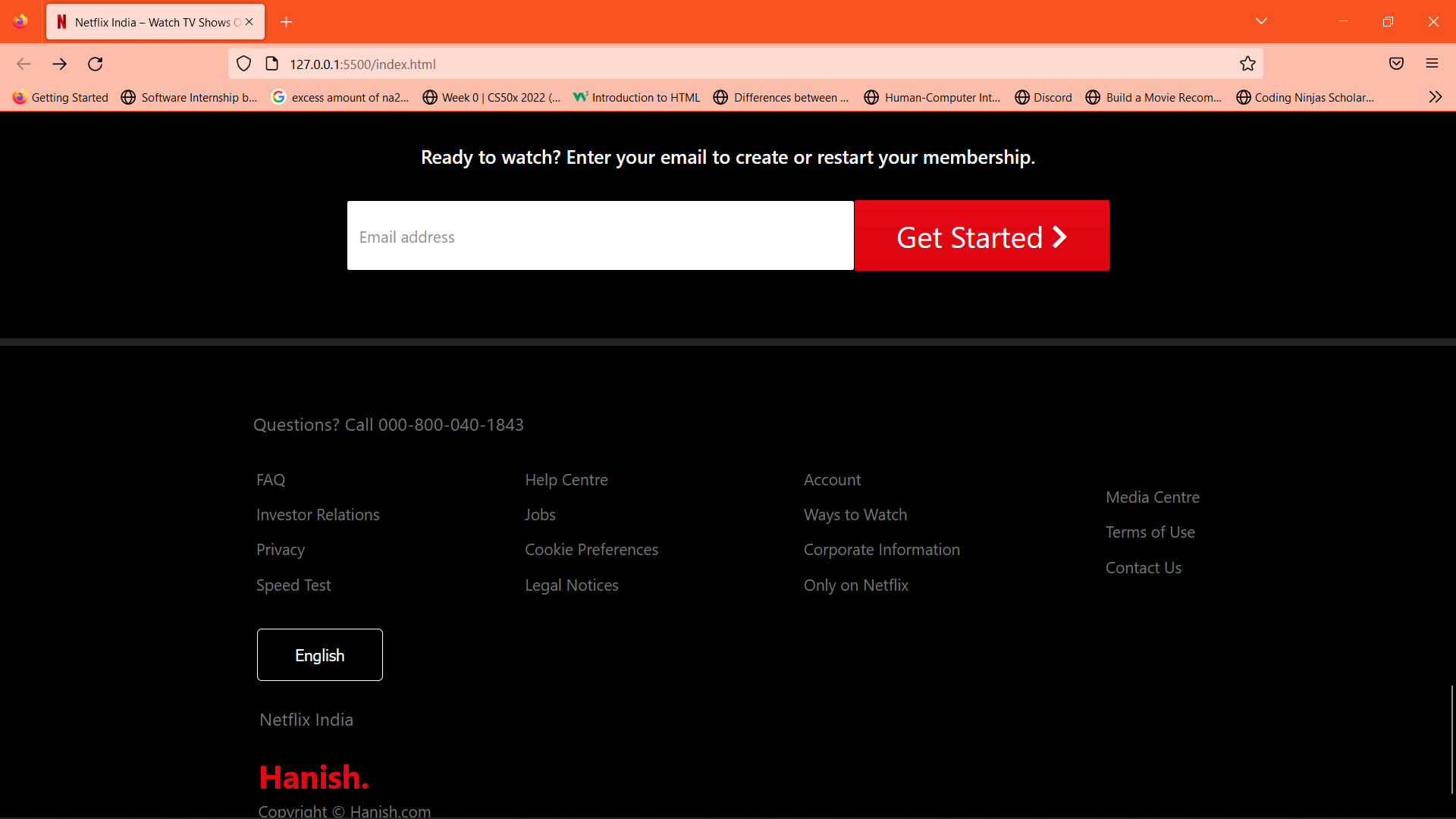 Github Hanishtharwani123netflix Clone 