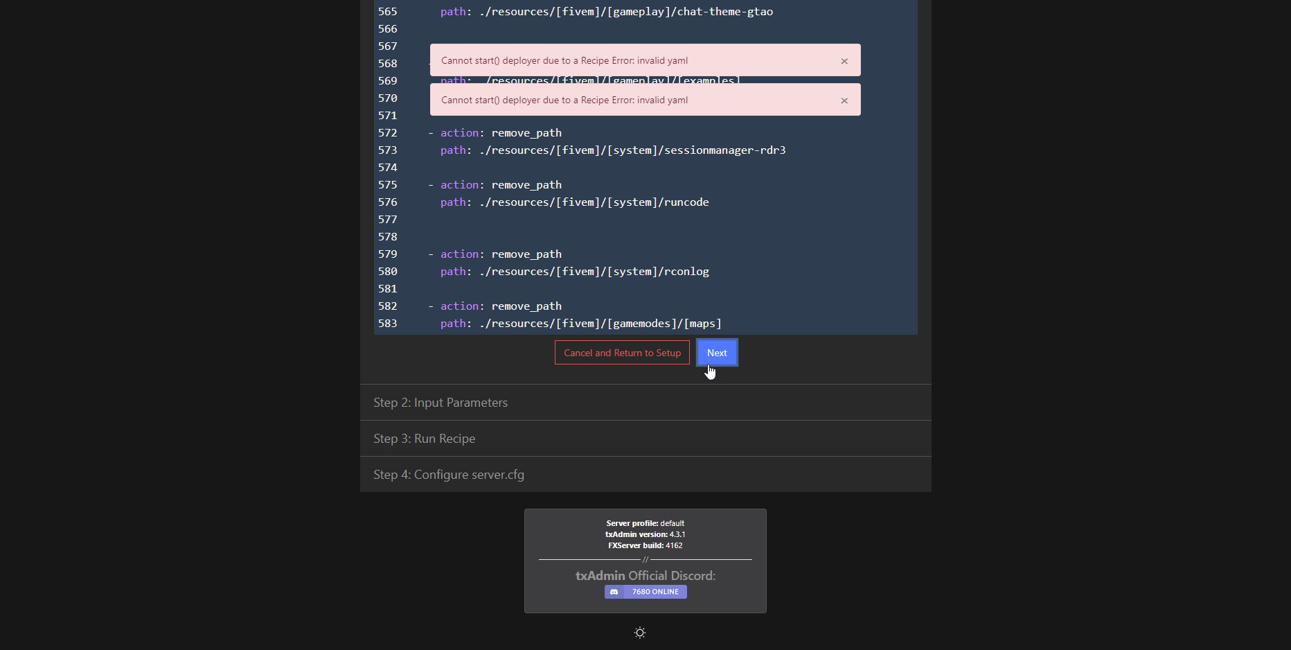 Invalid YAML · Issue #7 · qbcore-framework/txAdminRecipe · GitHub