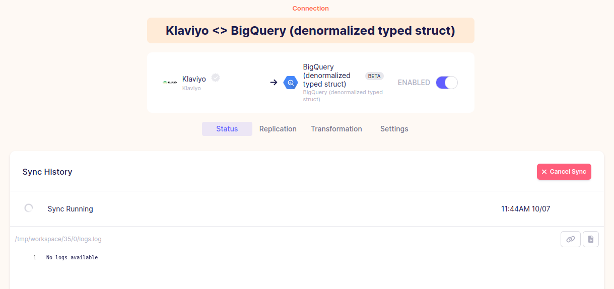 Slow loading of logs for long sync · Issue #17819 · airbytehq/airbyte · GitHub