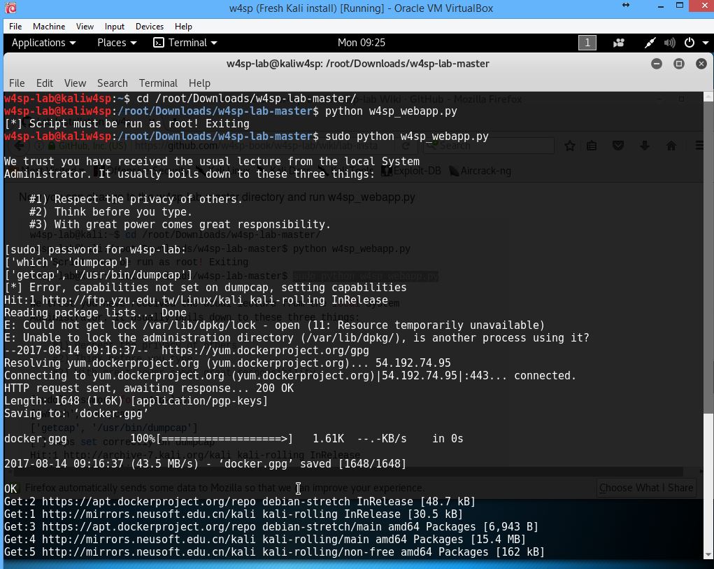 W4SP Lab Install Problem - Hopefully not ID10T · Issue #15 · w4sp-book/w4sp-lab · GitHub