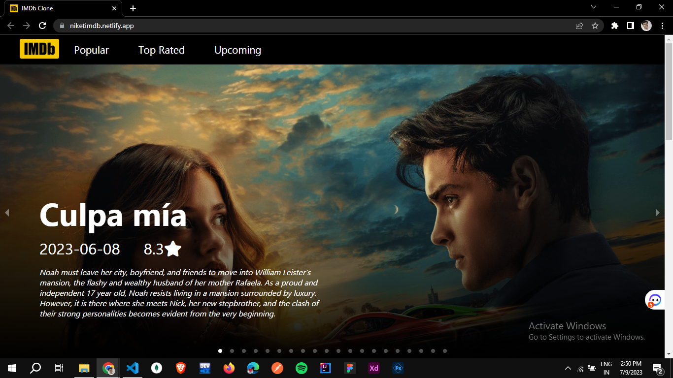 GitHub - NC0312/imdbClone: An imdbclone made using ReactJs...