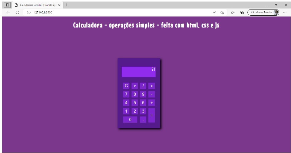 GitHub - NandeAyo/calculadora_simples: Calculadora de operações simples ...