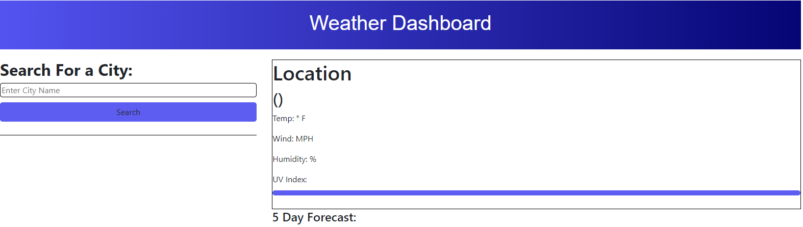 GitHub - sallaball/Weather-Dashboard