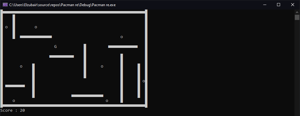 Github Elzubair Dev Pacman Cpp A Simple Pacman Game Using Procedural Paradigm With C