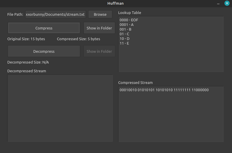 Github Paimoncodeshuffman C Implementation Of Huffman With Gui