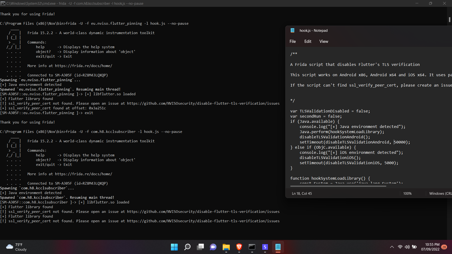 Script Not Working · Issue 1 · Nvisosecuritydisable Flutter Tls