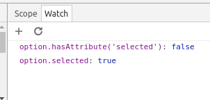 Use both DOM selected API and selected attribute to avoid regression for react-quill and ...