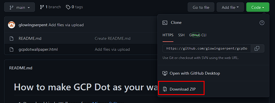 GitHub - glowingserpent/gcpDotWallpaper