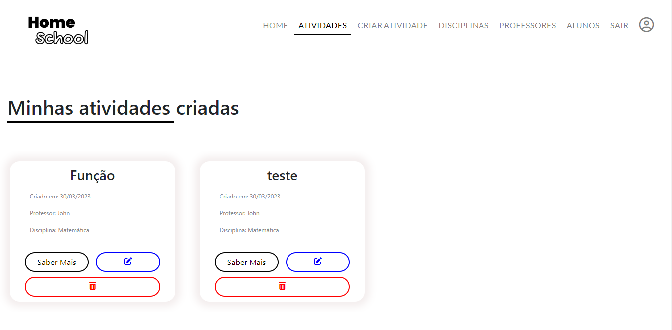 GitHub - johnalysonn/homeschool: Sistema Full Stack de minha autoria, que simula o ensino EAD ...