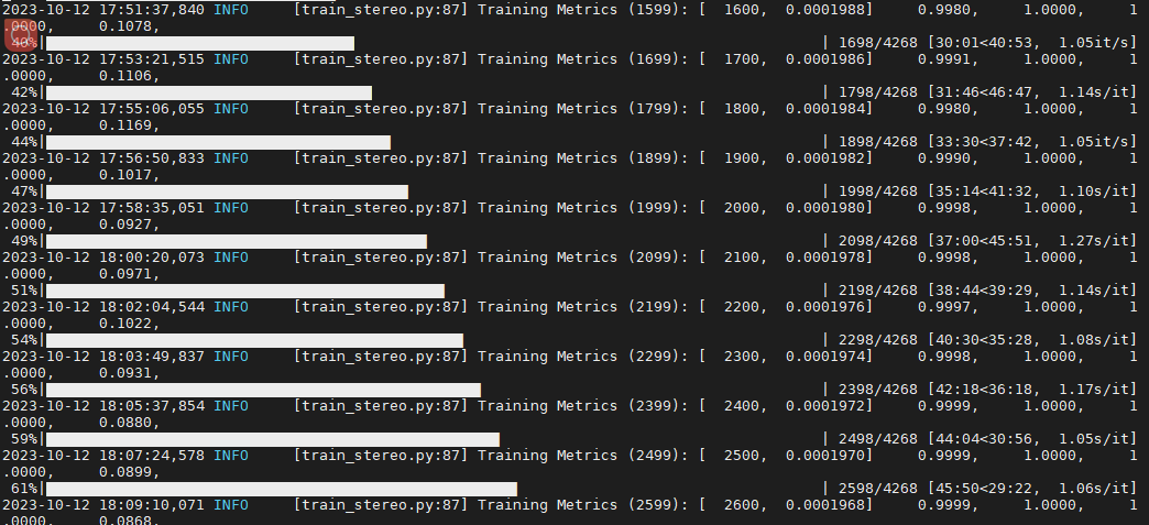 EPE和D1非常小 在自己数据集上训练过拟合？ · Issue #42 · gangweiX/IGEV · GitHub