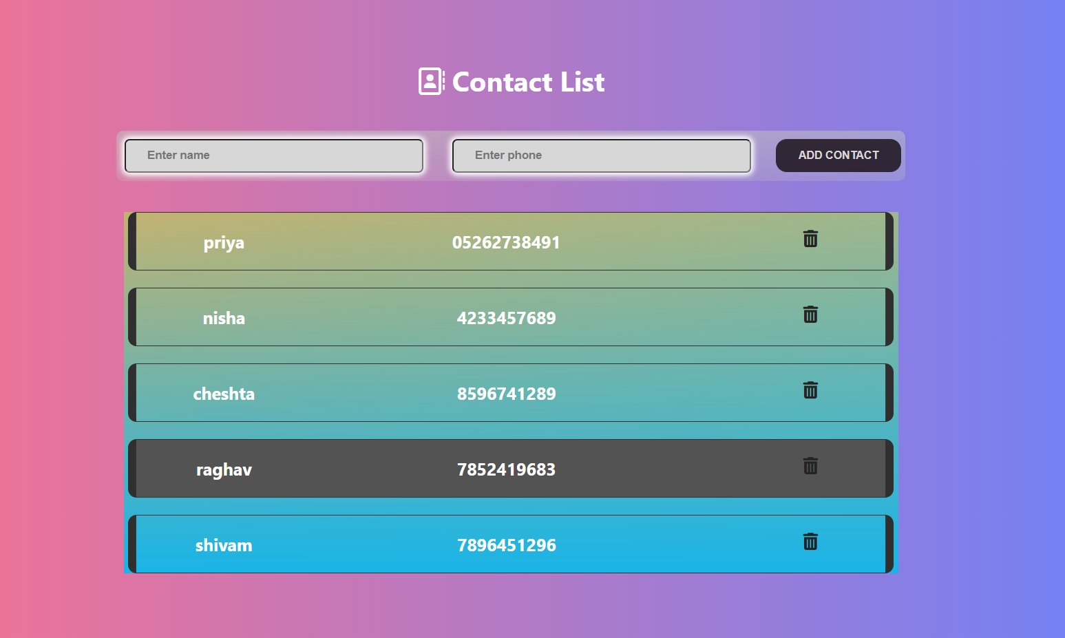 GitHub - cheshta0112/Contact_List