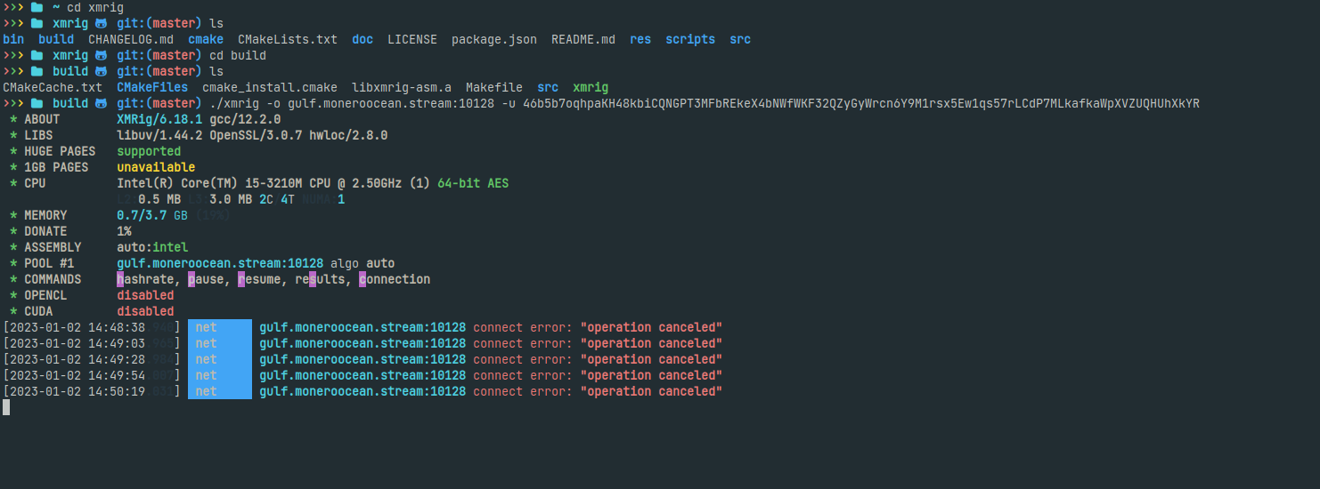 When Trying To Run Miner · Issue 3187 · Xmrigxmrig · Github 