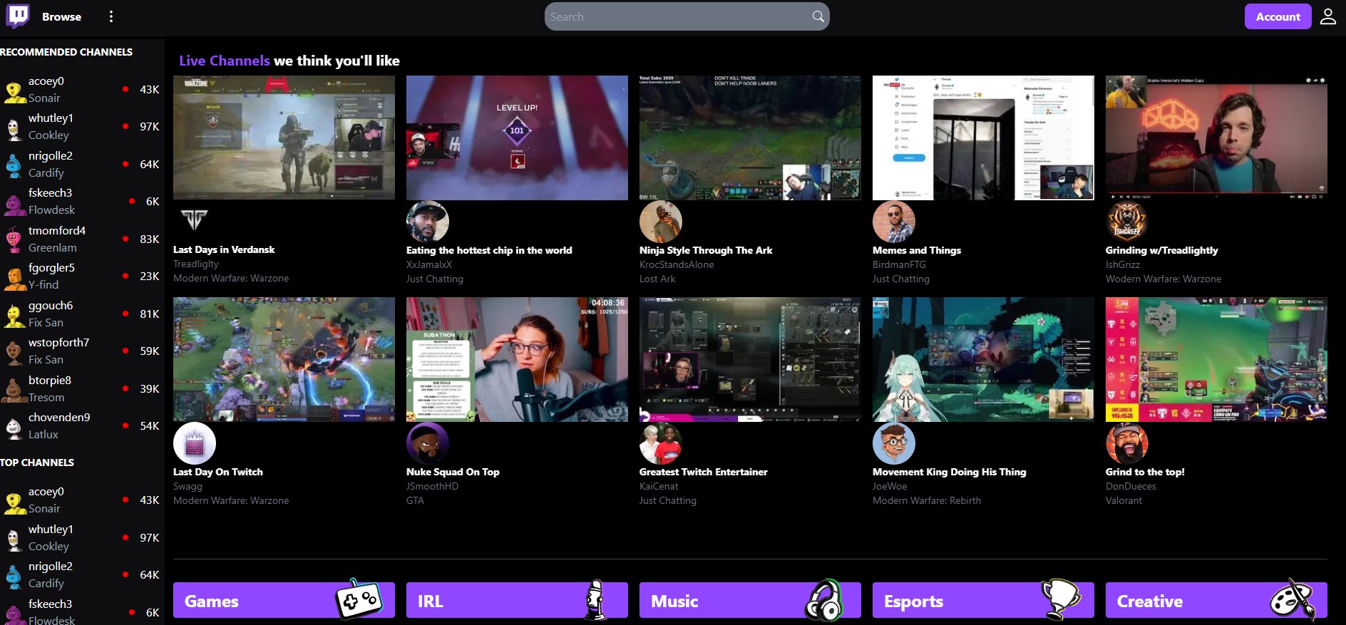 GitHub - StephonT/Twitch-Replica: Twitch is one of the apps that I use ...
