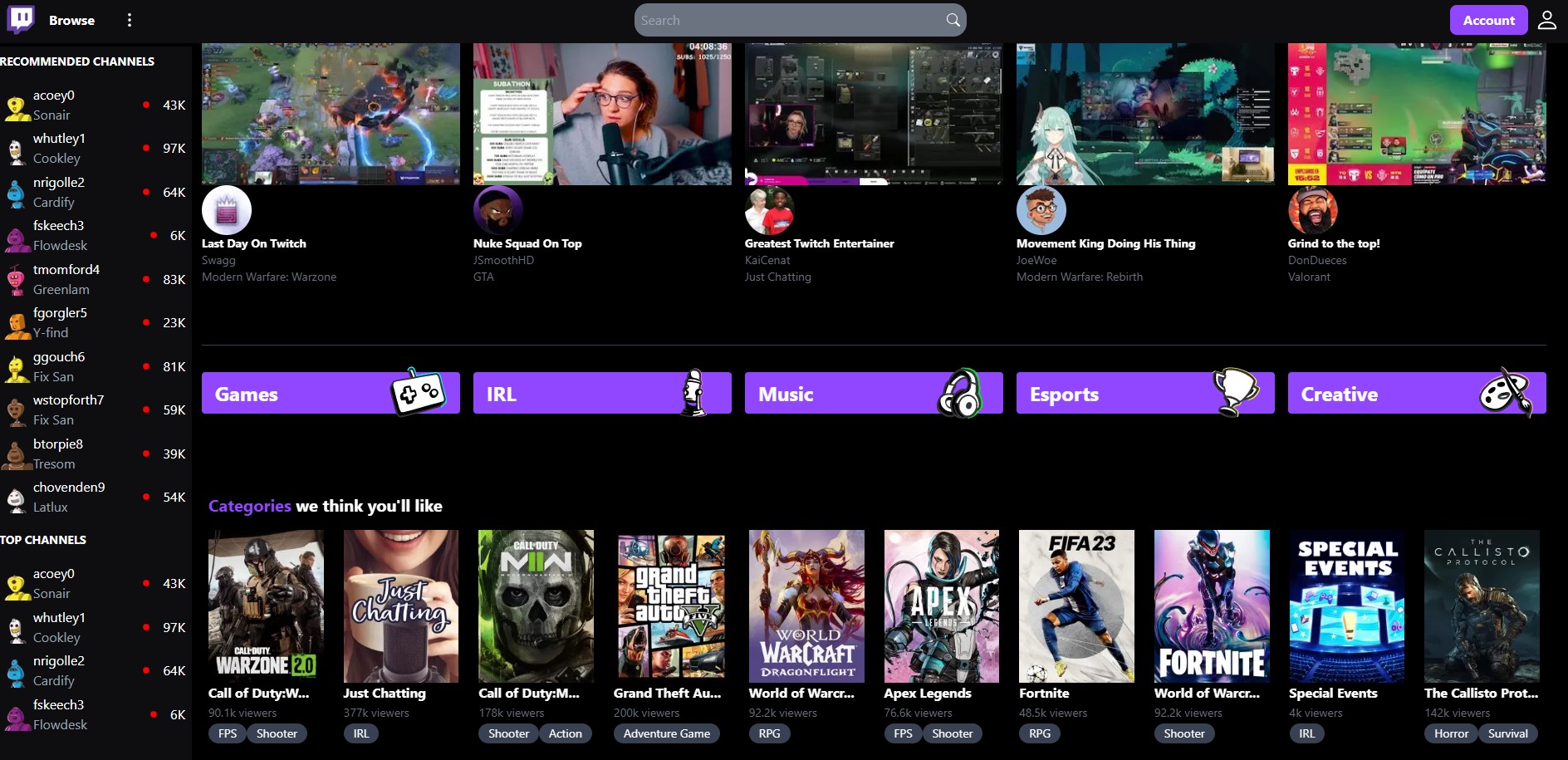 GitHub - StephonT/Twitch-Replica: Twitch is one of the apps that I use on a daily basis! I ...