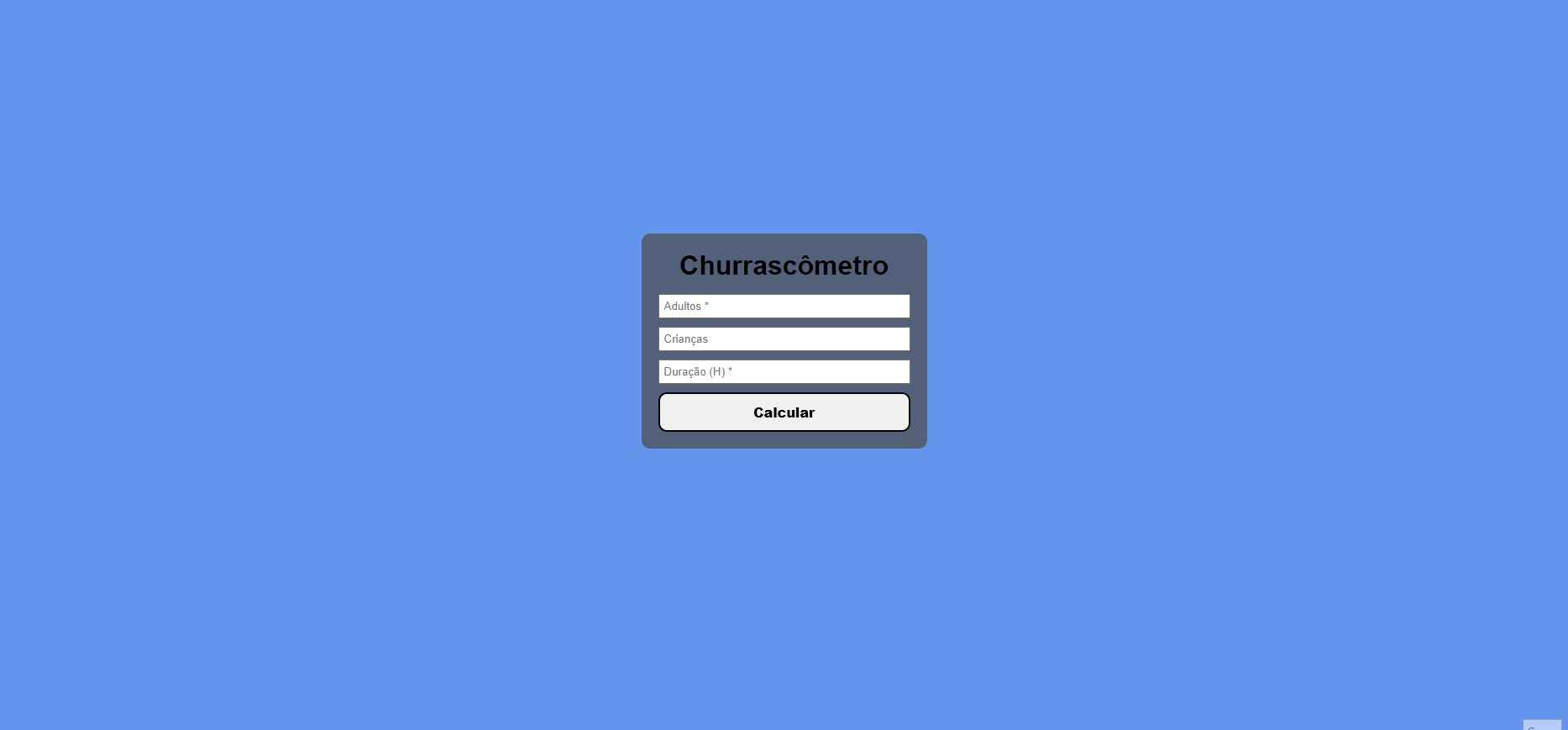 GitHub - davimarcilio/churrascometro.js: Projeto churrascometrô feito com javascript orientado ...