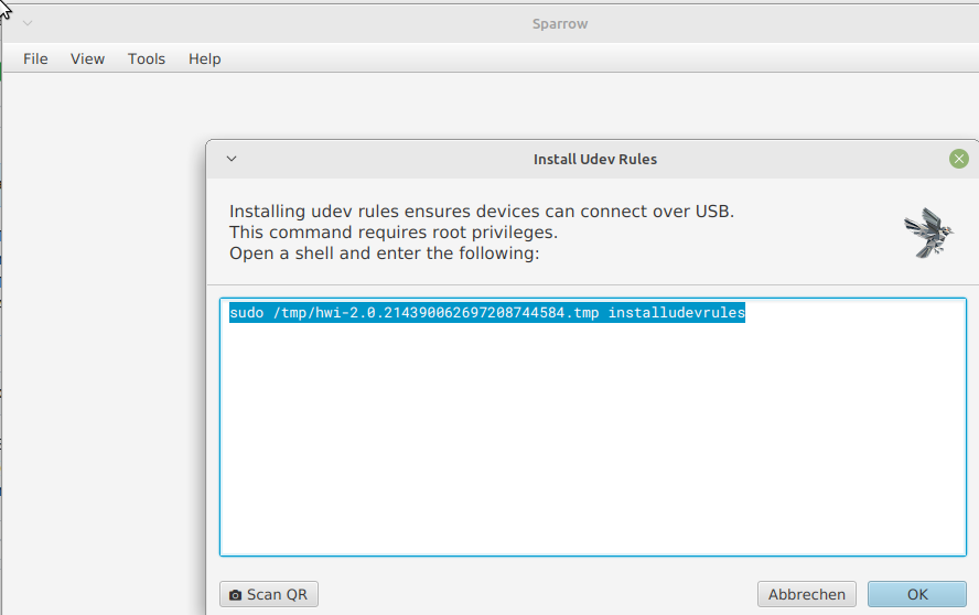 BitBox02 not detected on Linuxmint 20.3 xfce desktop · Issue #532 · sparrowwallet/sparrow · GitHub