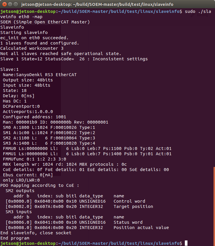Input Configuration Error · Issue #298 · OpenEtherCATsociety/SOEM · GitHub