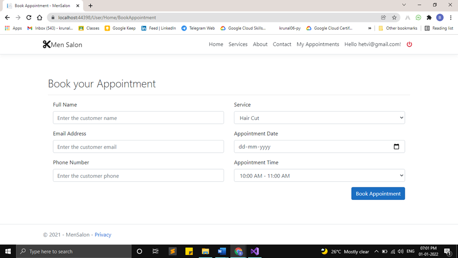 GitHub - krunalbheda/Saloon-Booking-System
