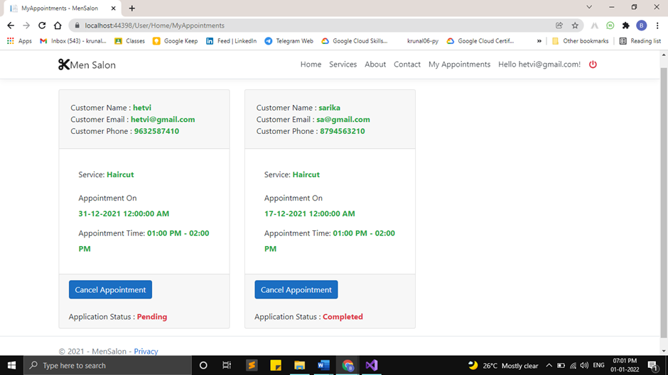 GitHub - krunalbheda/Saloon-Booking-System