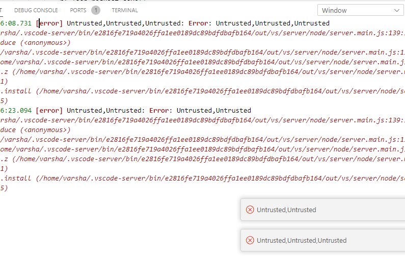 Extension Untrusted · Issue #173551 · microsoft/vscode · GitHub