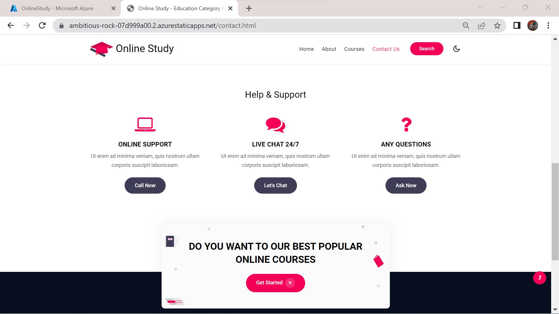 GitHub - shanmuk07/FRT_PROJECT: Online Study is a website which provides free resources to ...