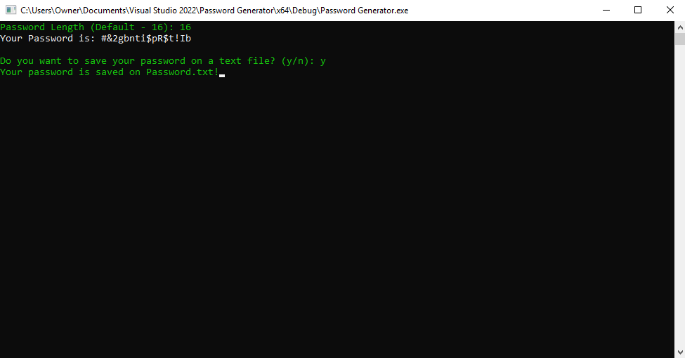 Github Charlzk05cpp Password Generator Using C To Randomly 2587