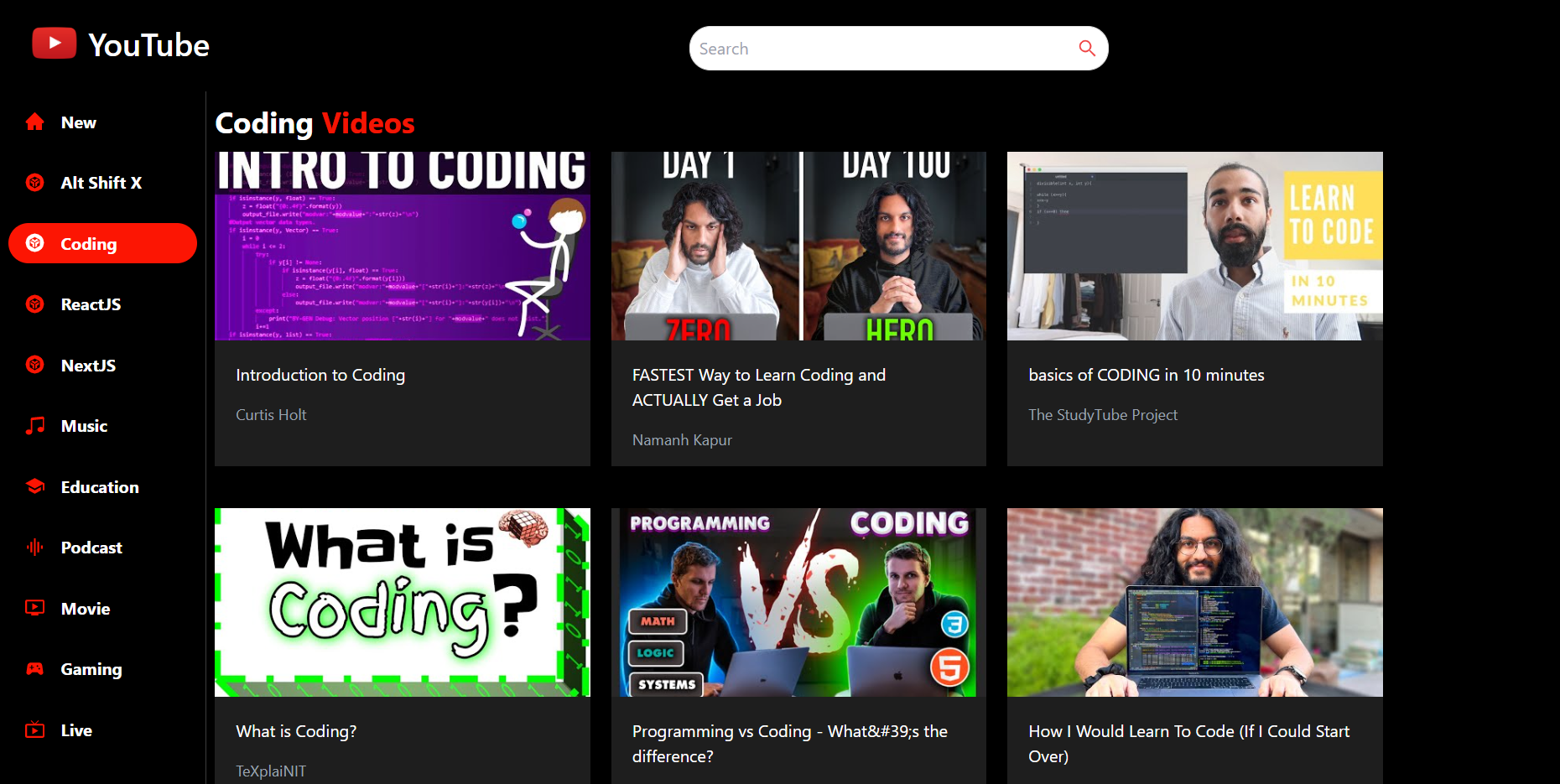 GitHub - GiorgiTsukhishvili/YouTube-Clone: YouTube Clone made in React with TypeScript and ...