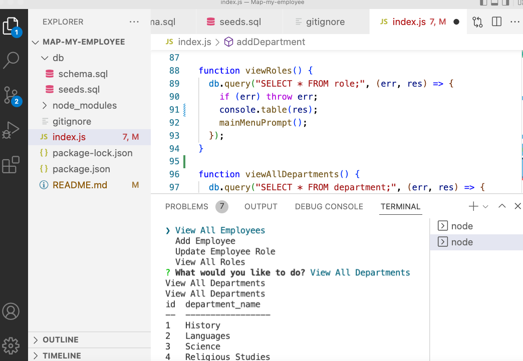 GitHub - Laura-Kam/Map-my-employee: A simple command line application to view and update an ...