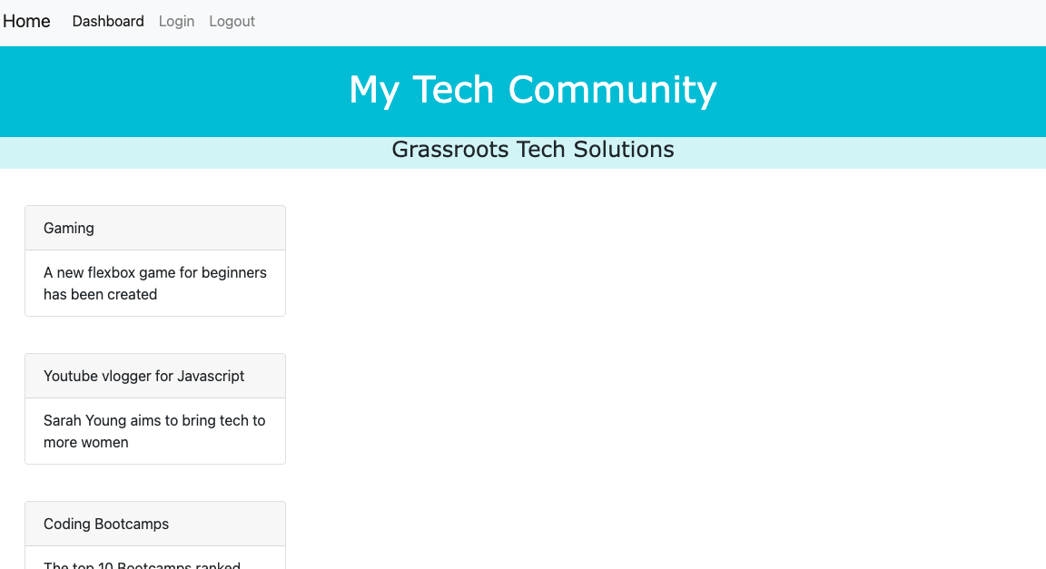 GitHub - Laura-Kam/my-tech-community: A blog website where developers can help each other with ...