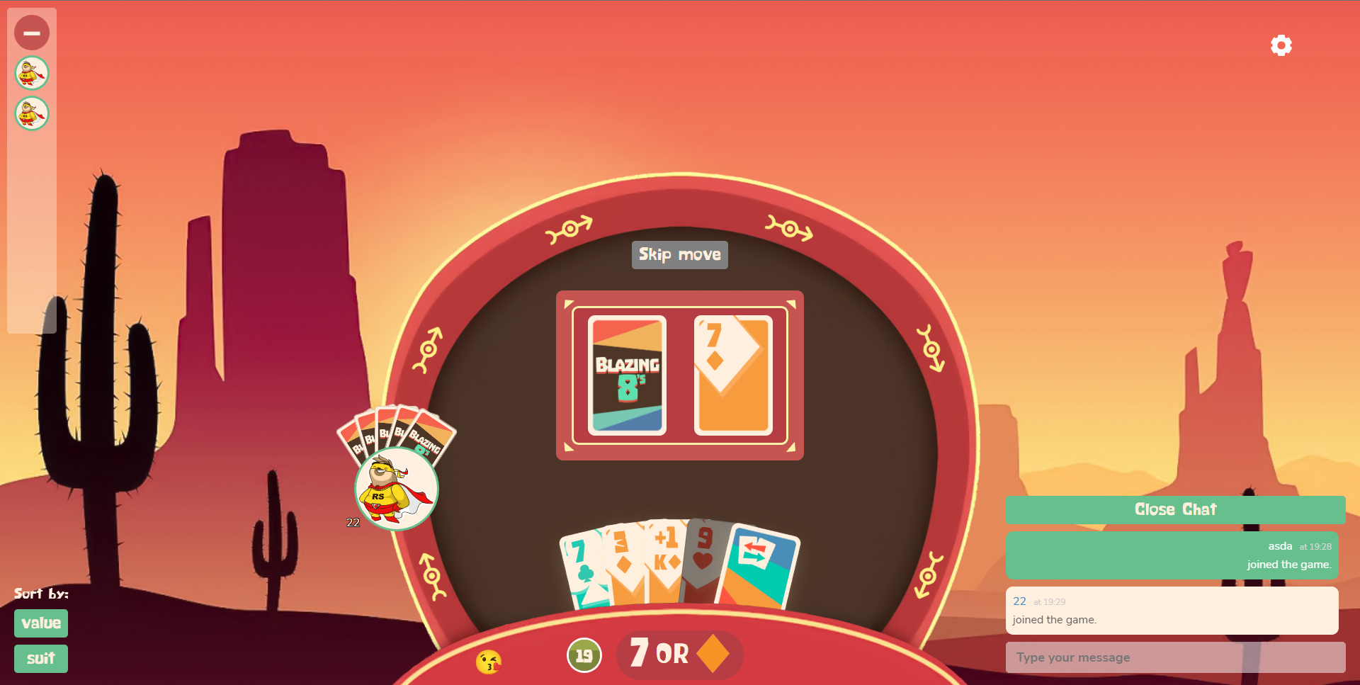 GitHub - MOONcitizenX/rs-blazing-8-client: Card game Blazing 8s clone